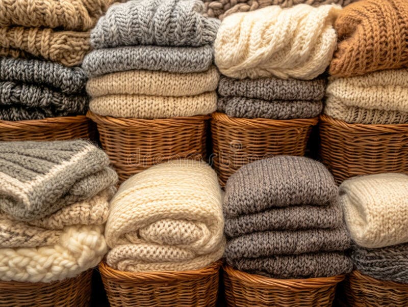 Stacked Sweaters stock photo. Image of autumn, pile - 376648968