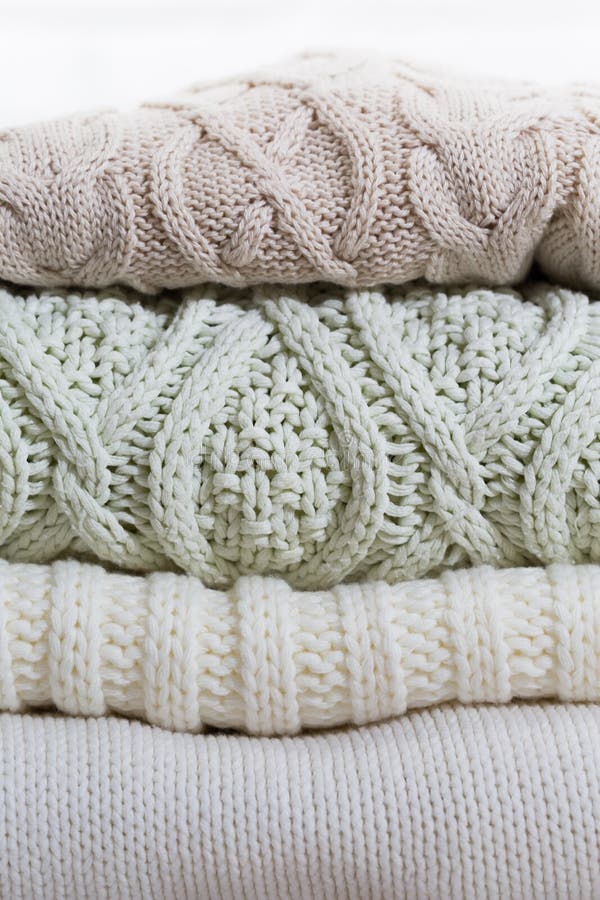 Stacked sweaters stock photo. Image of pile, life, domestic - 66933900