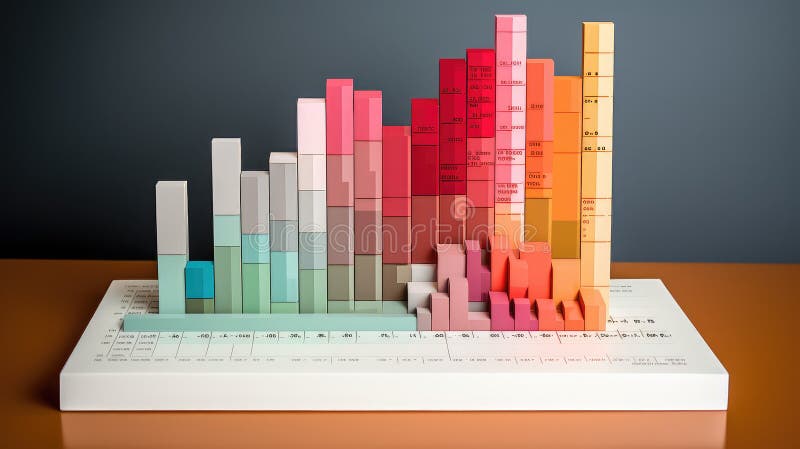 Stacked table graph stock illustration. Illustration of clear - 369134974