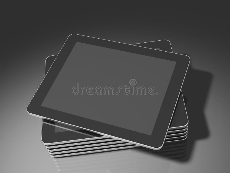 Stacked Tablet PC / Touch Panel Computer Stock Illustration ...