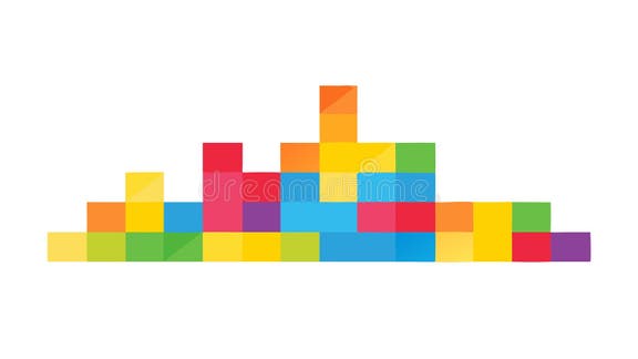 Stacked Tetris Blocks Vector, Gaming and Problem Solving, Vector Design ...