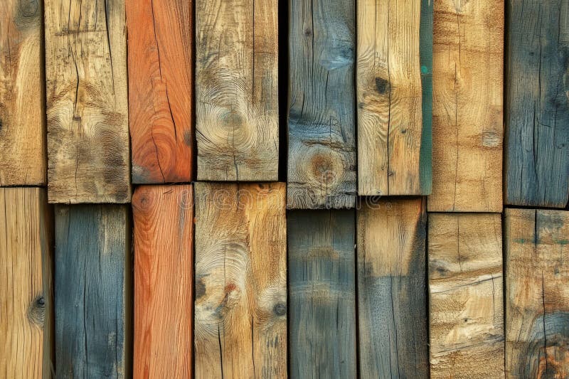 Stacked Timber Planks in Warm Lighting and Soft Focus. AI Generated ...