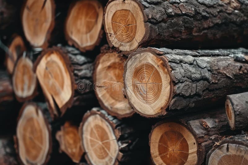 Stacked Timber Texture with Natural Patterns Stock Illustration ...