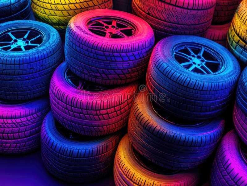 Stacked Tires stock image. Image of artistic, vehicle - 379077799