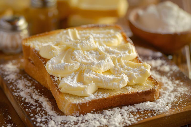 Stacked Toast in a Studio Set for a Simple Breakfast Stock Illustration ...