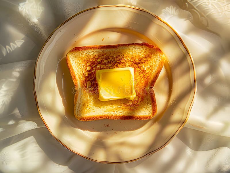Stacked Toast in a Studio Set for a Simple Breakfast Stock Illustration ...