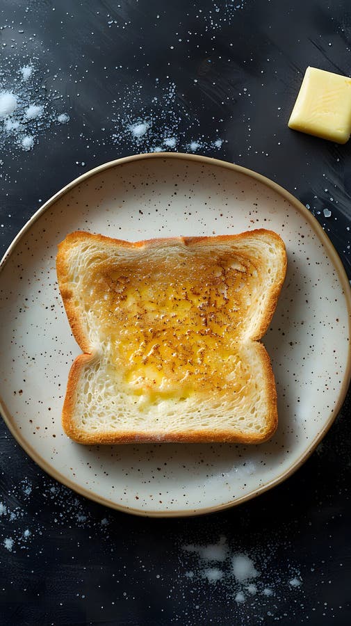 Stacked Toast in a Studio Set for a Simple Breakfast Stock Illustration ...