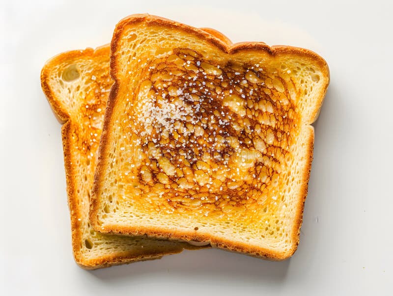 Stacked Toast in a Studio Set for a Simple Breakfast Stock Illustration ...