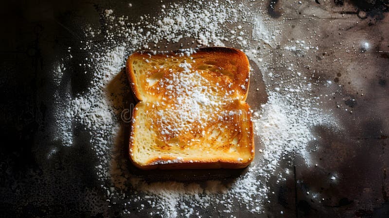 Stacked Toast in a Studio Set for a Simple Breakfast Stock Illustration ...
