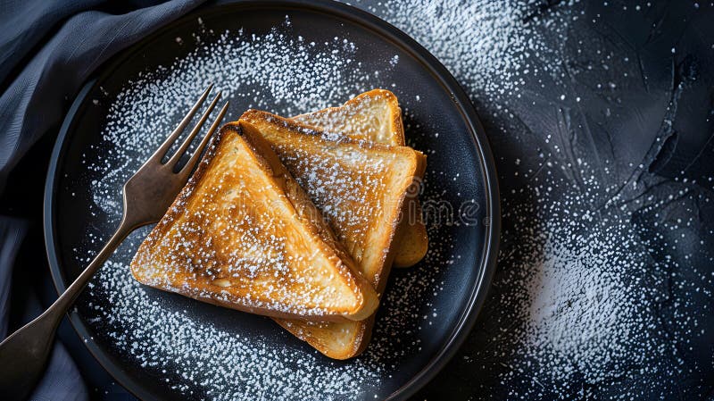 Stacked Toast in a Studio Set for a Simple Breakfast Stock Illustration ...