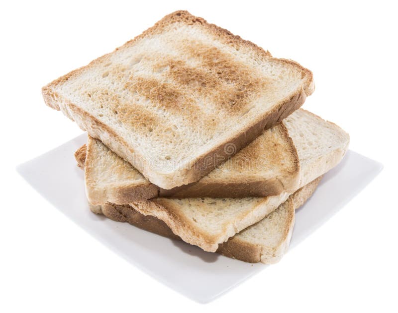 Stacked Toast Isolated On White Stock Photo - Image of slices, bakery ...