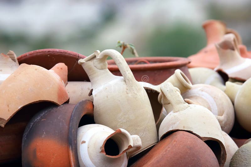 Broken clay pot stock photo. Image of ceramics, damaged - 27435944