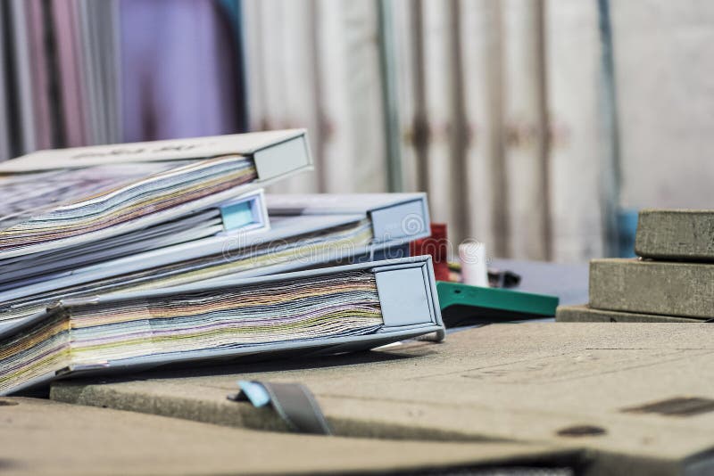A Folder with Decorative Wall Covering Samples Stock Photo - Image of ...