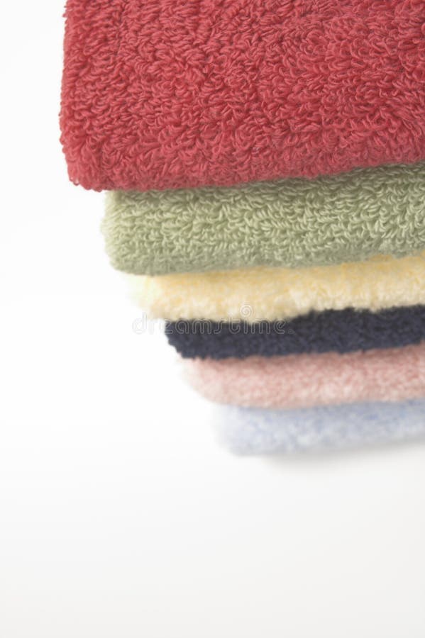 Stacked towels stock image. Image of stack, cloth, soft - 734847
