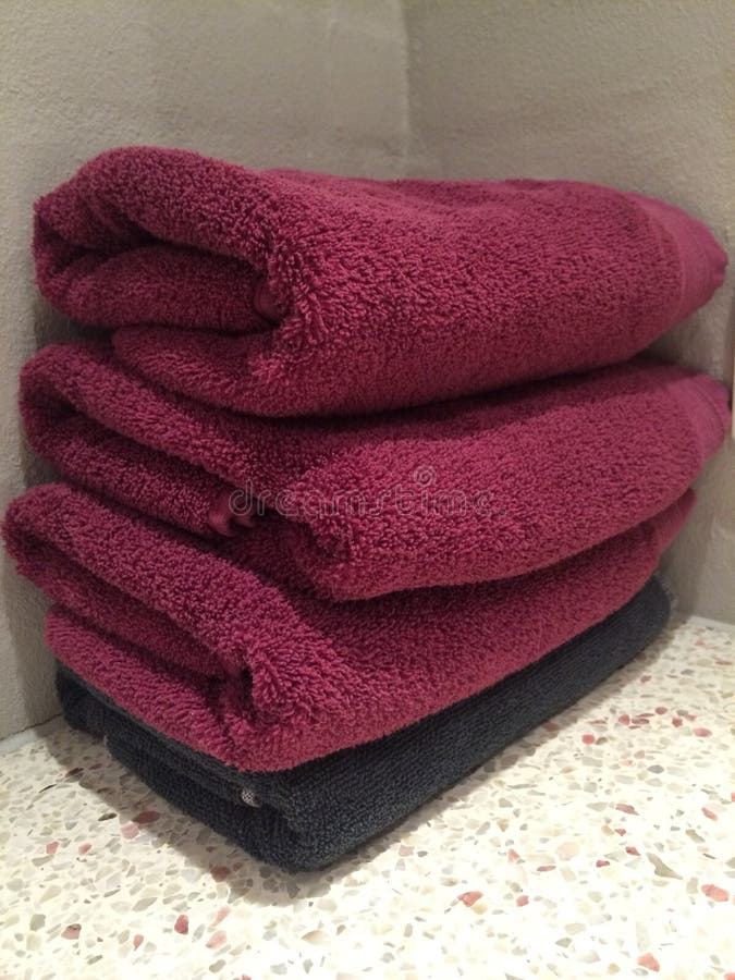 Stacked Towels stock photo. Image of clean, stacked, bathroom - 69528120