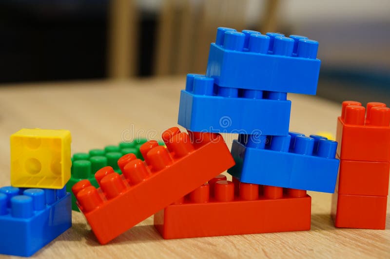 Stacked toy blocks stock image. Image of pieces, colorful - 51099499