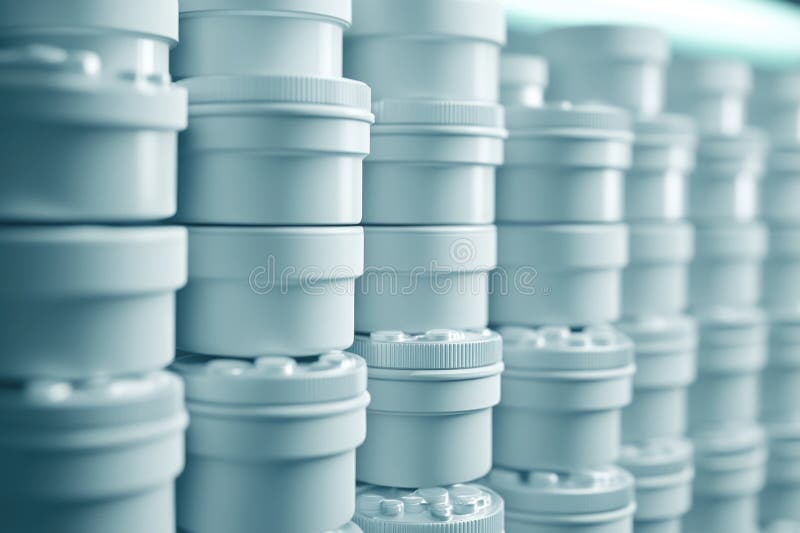 Stacked White Containers stock image. Image of receiving - 374129477