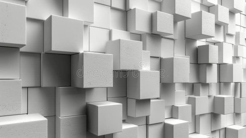 Stacked White Cubes stock image. Image of creation, regular - 316600031