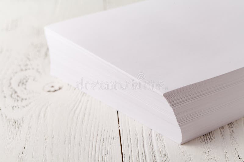 Stacked White Paper on White Background Stock Photo - Image of copy ...