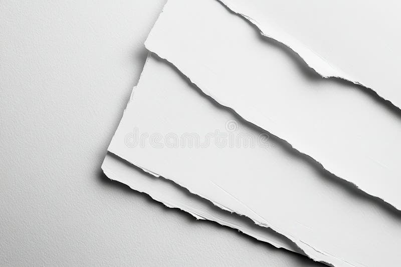 Stacked White Paper Sheets with Jagged Edges Stock Illustration ...