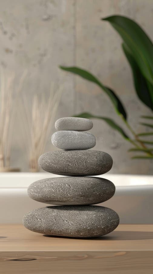 Stacked White Towels with a Brown Towel Underneath, a Diffuser with ...