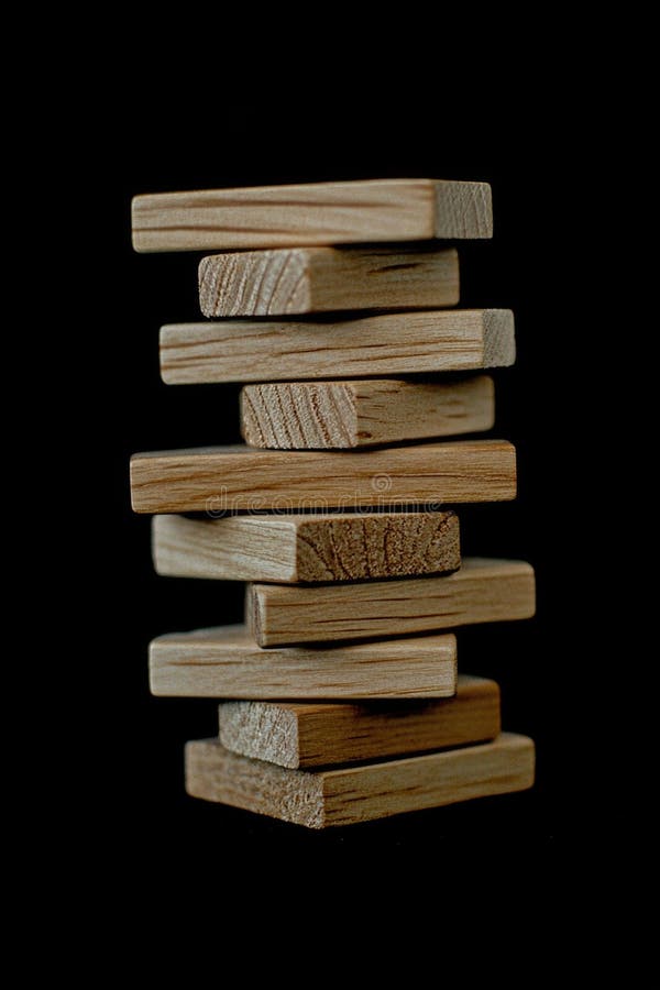 Stacked wood blocks stock image. Image of blocks, game - 375544657