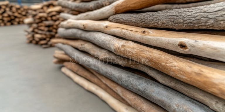Stacked Wood Logs - a Rustic Architectural Display Stock Illustration ...