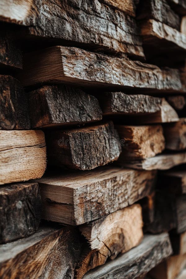 Stacked Wood Pile stock image. Image of trees, wood - 379217687