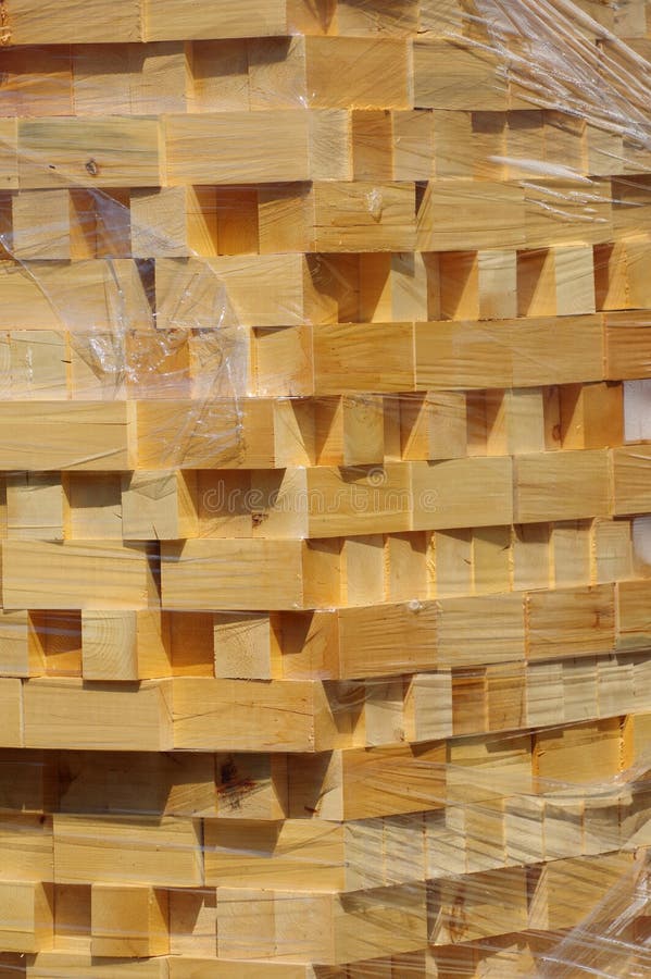 Stacked Wood Pine Timber Production, Hardwood Planks for Industrial ...