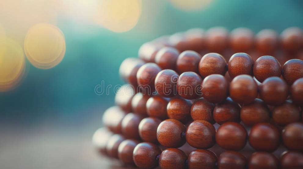 Stacked Wooden Beads Arranged in a Conical Shape Stock Illustration ...