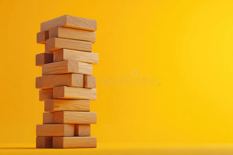 Stacked Wooden Blocks stock image. Image of learning - 376048907