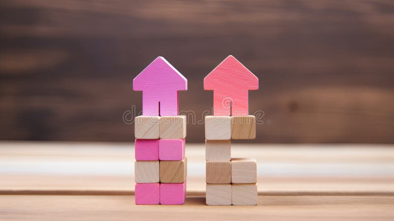 Stacked Wooden Blocks stock photo. Image of wooden, development - 306667516