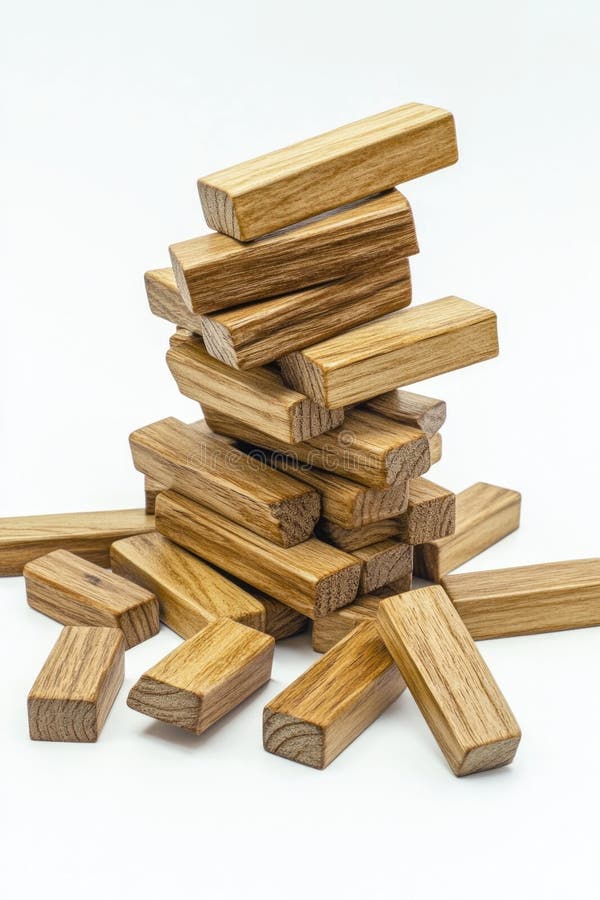 Stacked Wooden Blocks stock image. Image of stack, architecture - 376476971