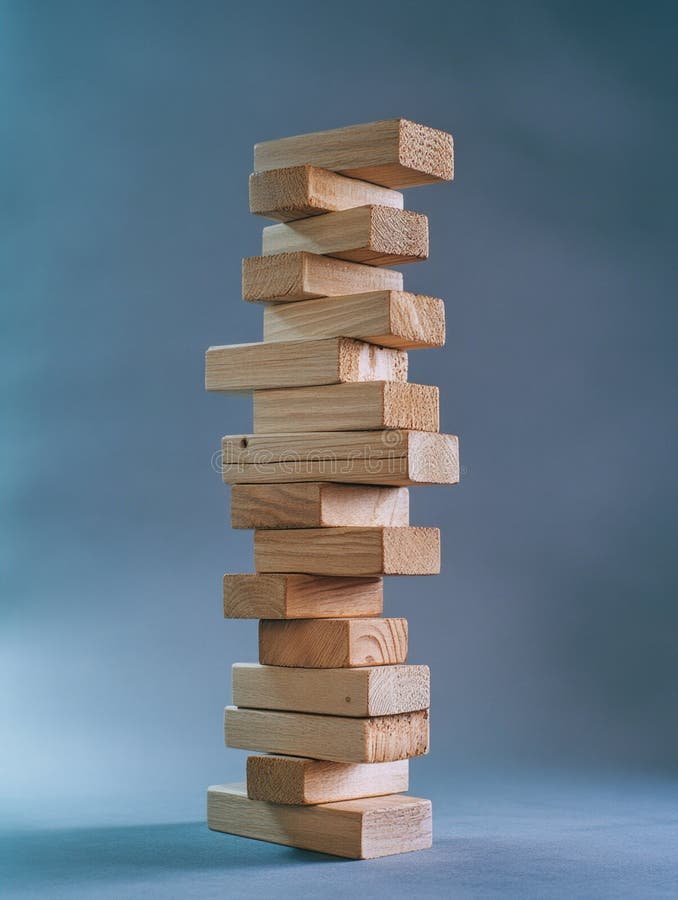 Stacked Wooden Blocks stock image. Image of generated - 375075919
