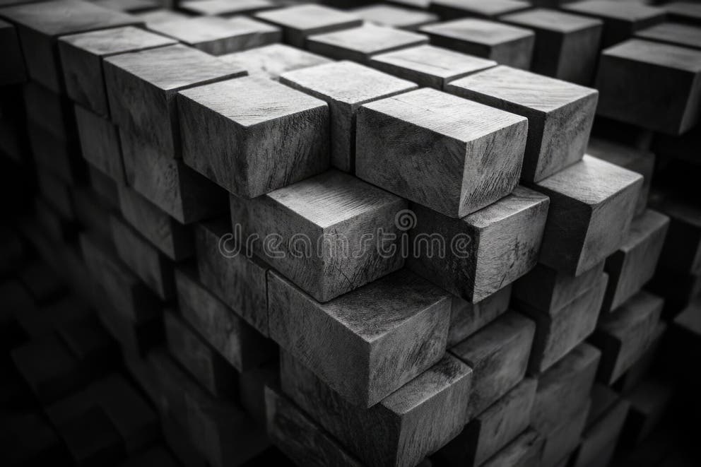 Stacked Wooden Blocks stock photo. Image of childhood - 374977618