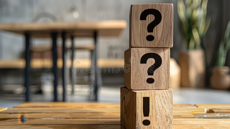 The Stacked Wooden Blocks. AI Generated Stock Photo - Image of ...