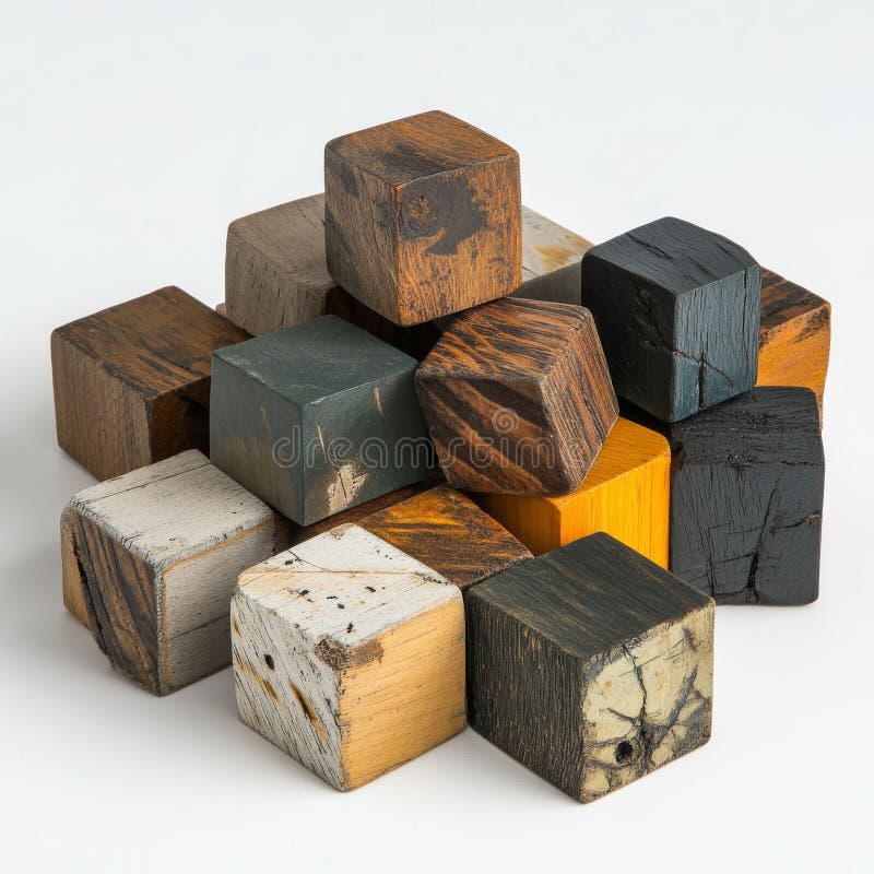 Stacked Wooden Blocks in Vibrant Colors Designed for Creative Play and ...