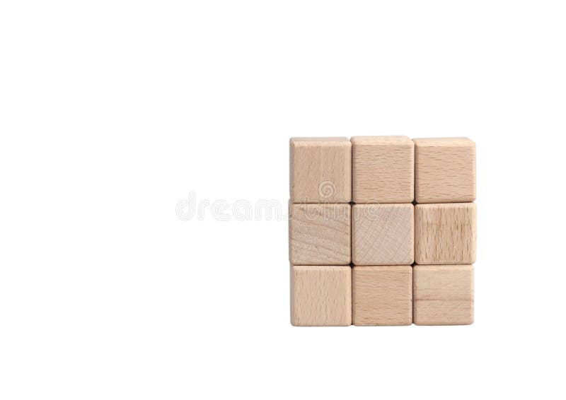 Stacked Wooden Blocks on a White Background Stock Photo - Image of ...