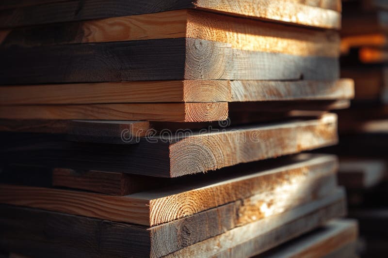 Stacked Wooden Boards stock photo. Image of concept - 378719658