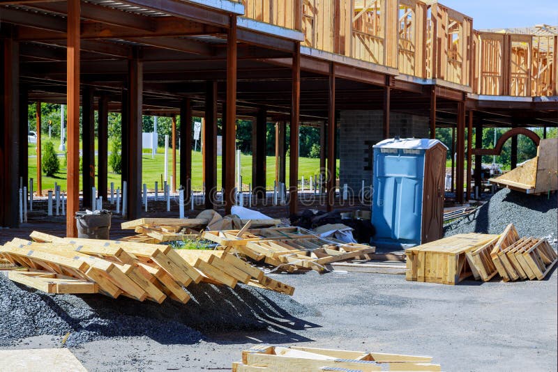 Stacked Wooden Building Materials a Stack of Boards Wood Frame and Beam ...