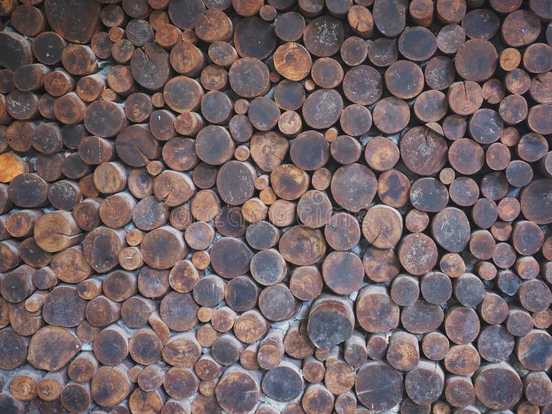 Stacked Wooden Cut Logs Texture Background Stock Image - Image of ...