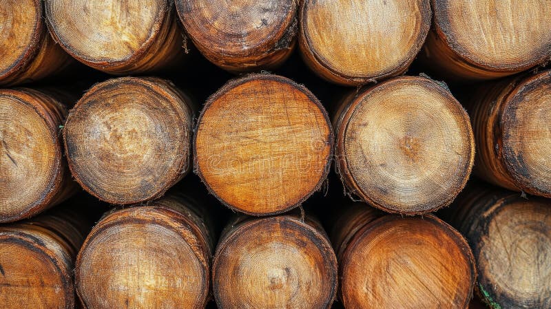 Stacked Wooden Logs Natural Texture and Pattern a Closeup of a Stack of ...