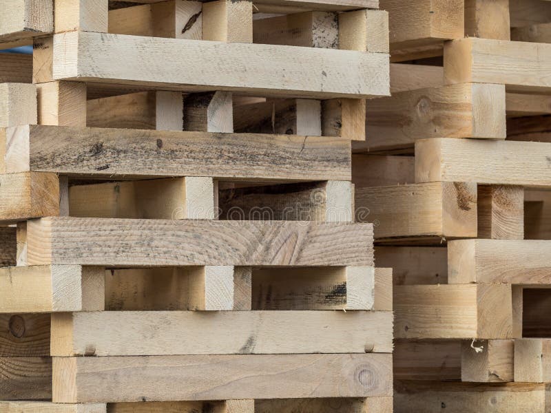 Stacked Wooden Pallets Industry Image Stock Image - Image of wooden ...