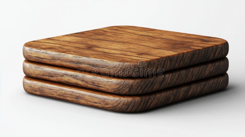 Stacked Wooden Squares Generative AI Stock Illustration - Illustration ...