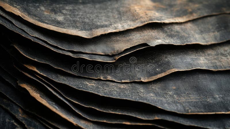 Stacked Worn Material Shows Edges and Texture, Decay and Erosion ...