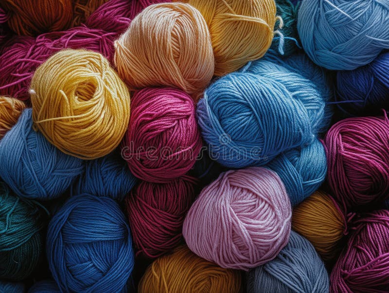 Stacked Yarn stock image. Image of crochet, project - 379416151