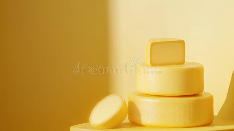 Stacked Yellow Cheese Wheels Slice Background Stock Photos - Free ...