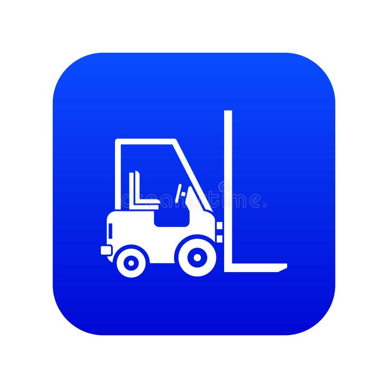Stacker Loader Icon Blue Vector Isolated Stock Vector - Illustration of ...