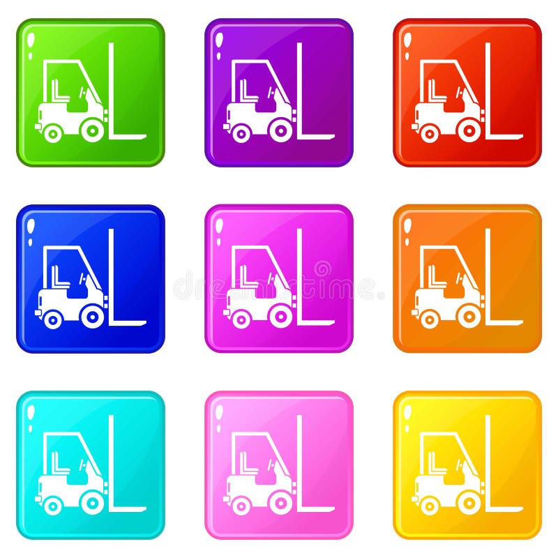 Stacker loader set 9 stock vector. Illustration of merchandise - 96461434