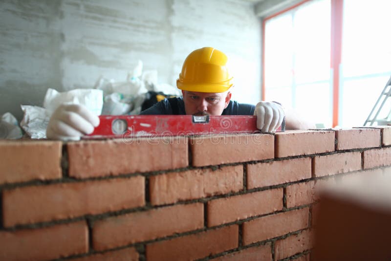 Stacker man in hardhat stock photo. Image of bricklayer - 149506666